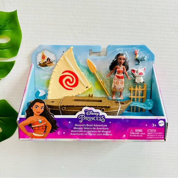 Disney | Toys | Mattel Disney Princess Moana Small Doll Boat Playset ...